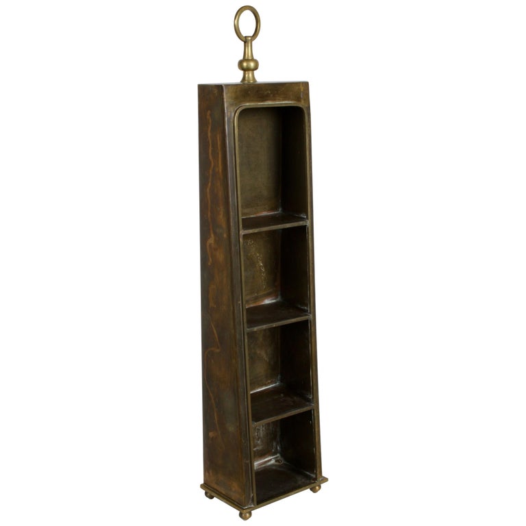 Hollywood Regency Edward Alden Brass Wall or Table Display Curio ...
