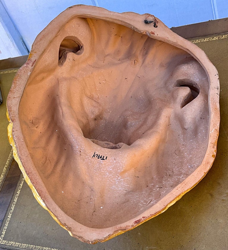 Hollywood Regency Era Italian Terracotta Large Lion Wall Art / Bust ...