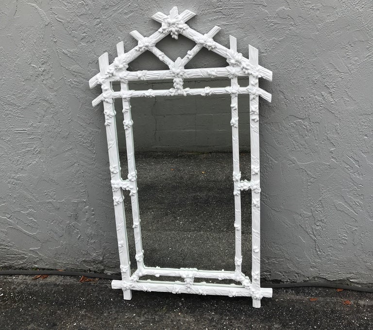 Hollywood Regency Faux Bois Mirror by Gampel Stoll at 1stDibs