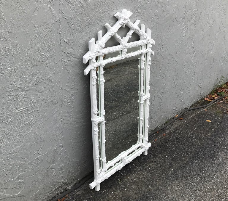 Hollywood Regency Faux Bois Mirror by Gampel Stoll at 1stDibs