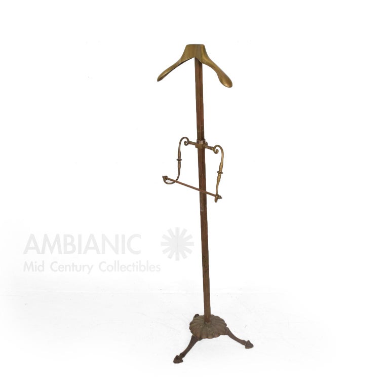 Gentleman's Brass Valet Coat Rack 1970s Sculptural Style Charles Hollis ...