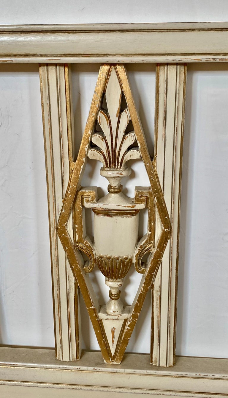 Hollywood Regency Headboard, Queen Size Bed, Gilt and Paint Decorated ...