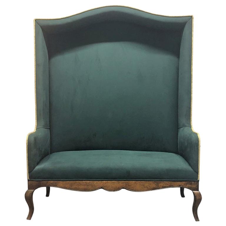 Hollywood Regency High Back Bench For Sale at 1stDibs | bench with high ...