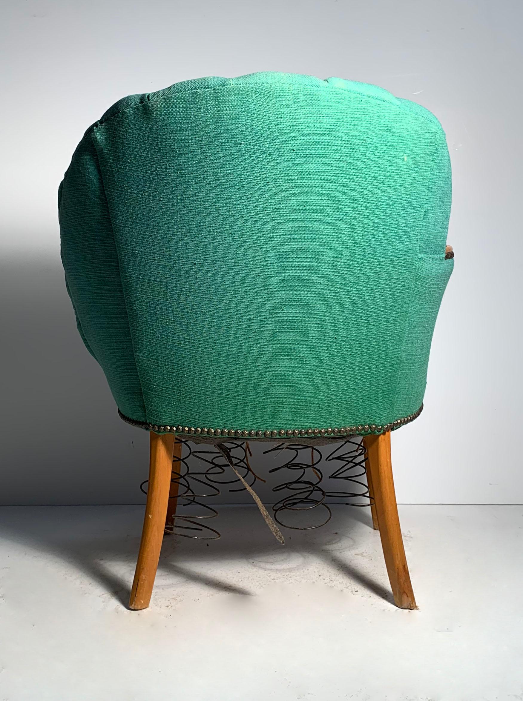 Hollywood Regency High Style Art Deco Fan Shell Back Pair of Chairs For ...