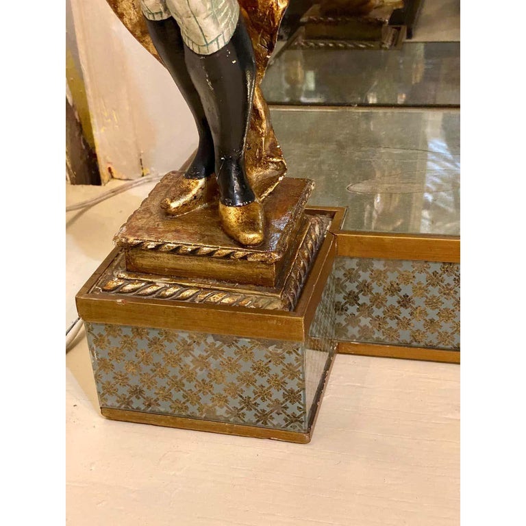 Hollywood Regency Jansen Figural and Églomisé Console Table, Sofa ...