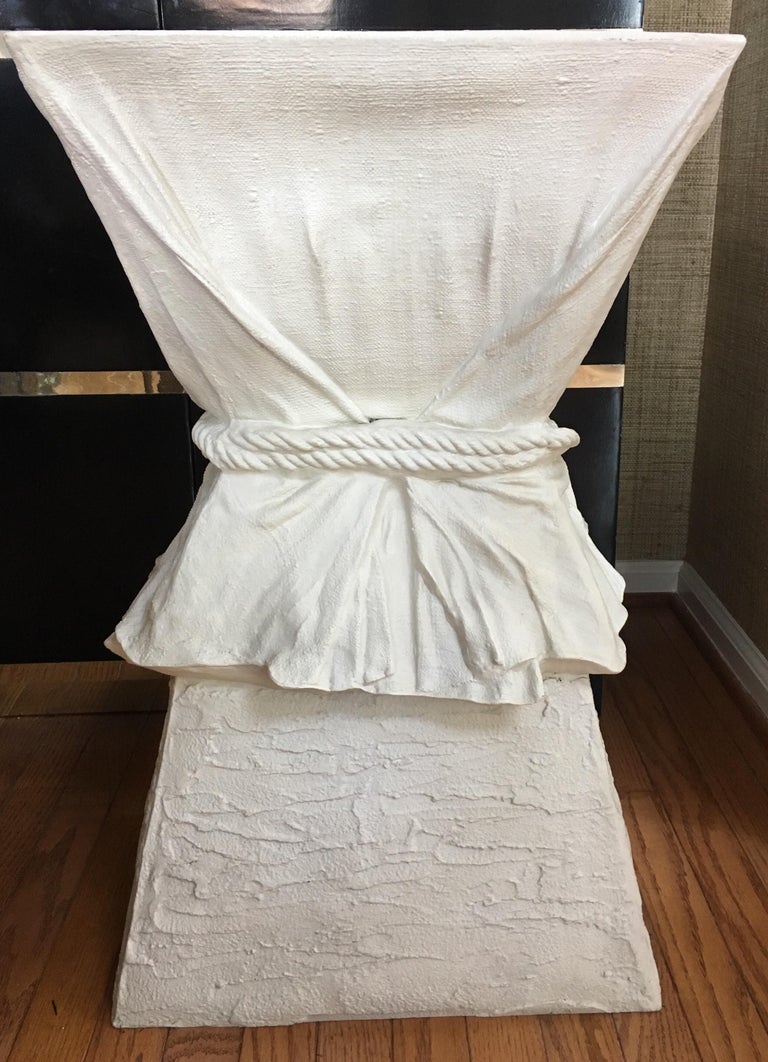 Hollywood Regency John Dickinson Style Draped Rope Side Table at 1stDibs