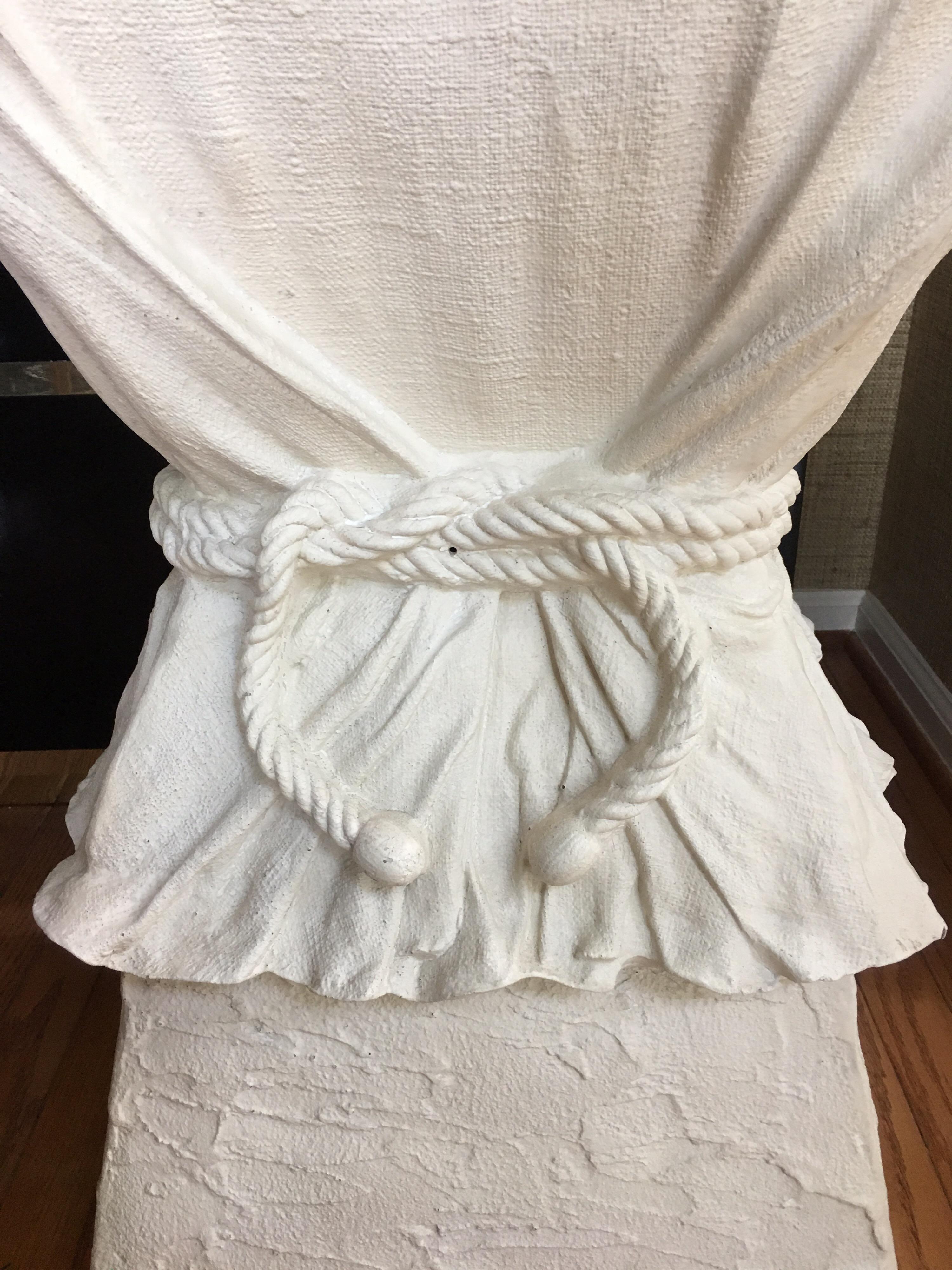 Hollywood Regency John Dickinson Style Draped Rope Side Table at 1stDibs