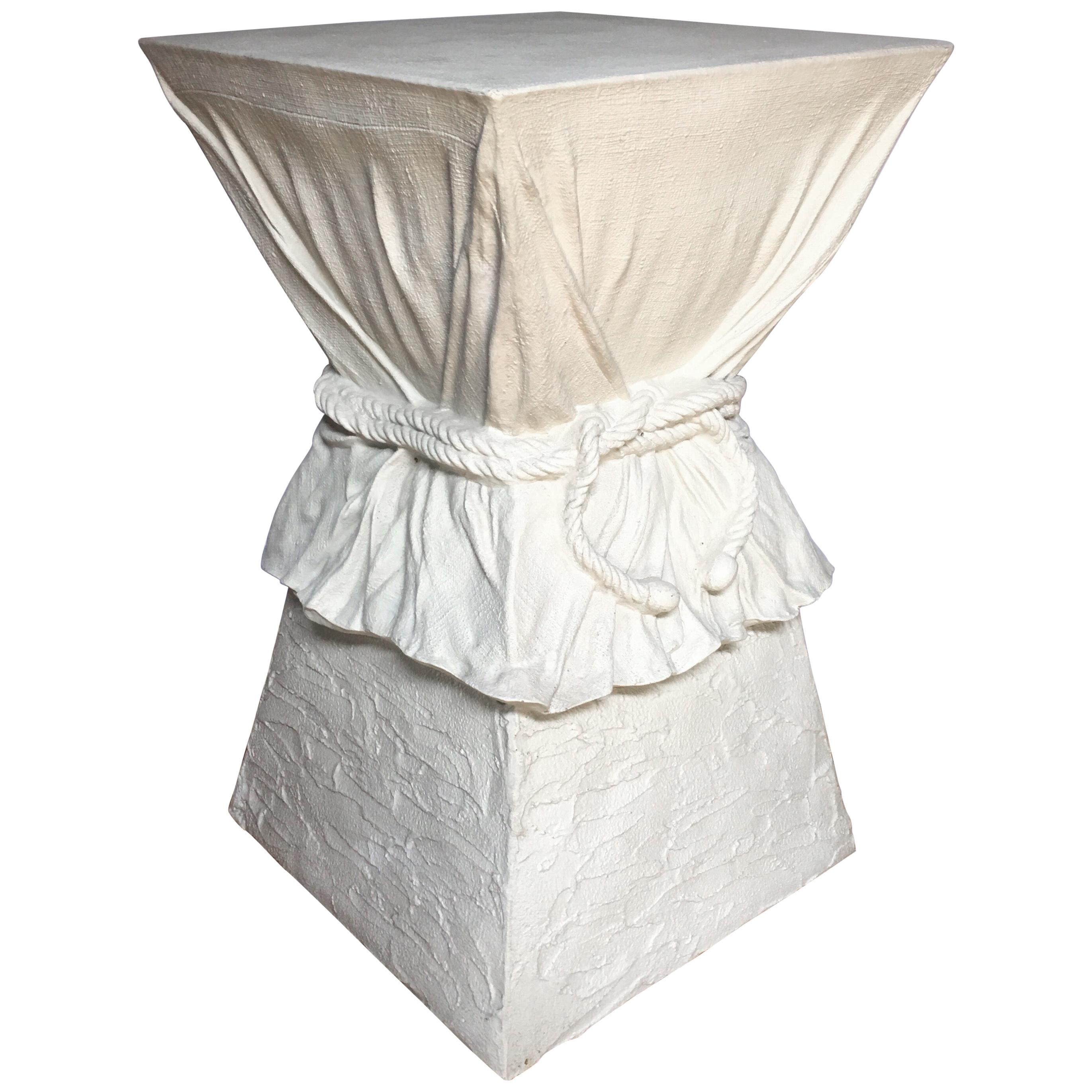 Hollywood Regency John Dickinson Style Draped Rope Side Table at 1stDibs