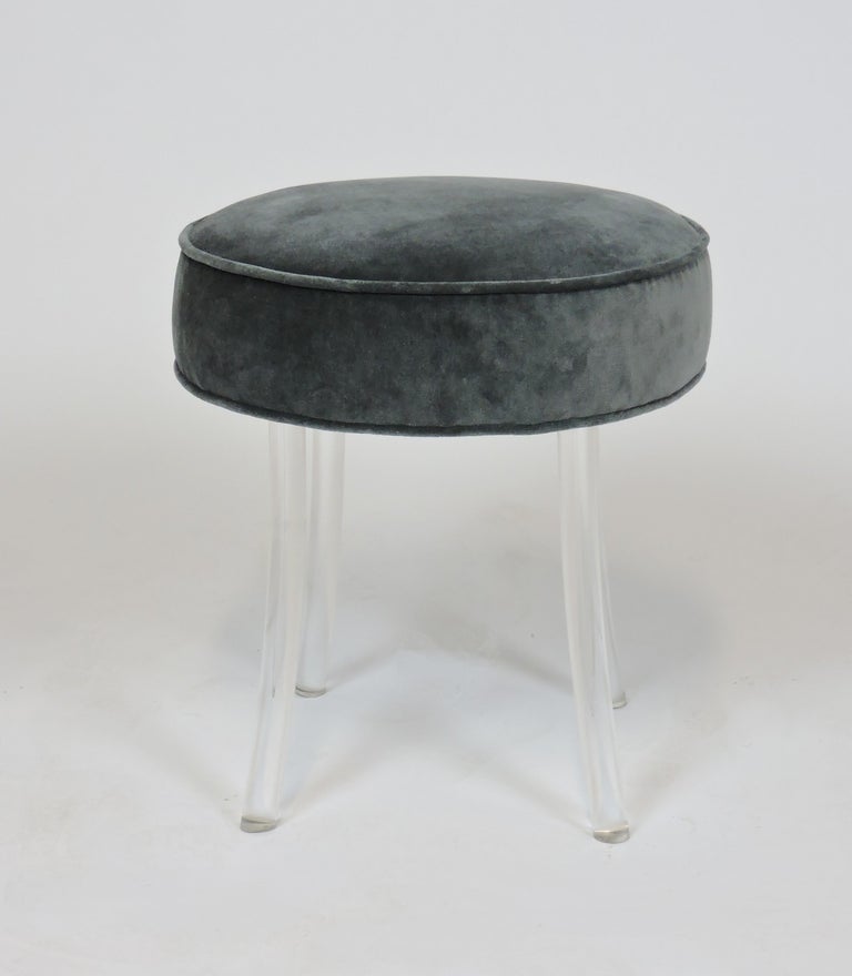 Hollywood Regency Lucite Swivel Vanity Stool by Reflectone Corp. at 1stDibs