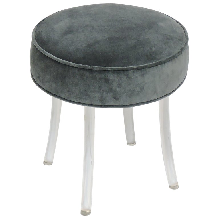 Hollywood Regency Lucite Swivel Vanity Stool by Reflectone Corp. at 1stDibs