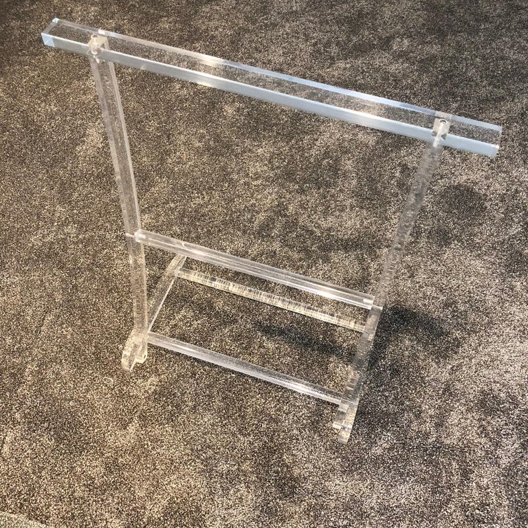 Hollywood Regency Lucite Towel Rack Signed Scheibe at 1stDibs | scheibe ...