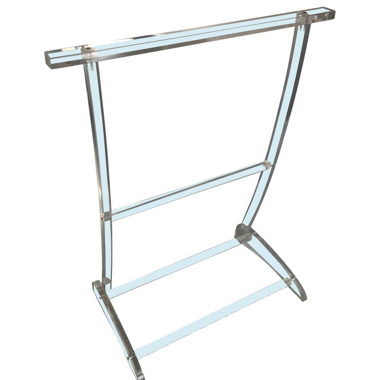 Hollywood Regency Lucite Towel Rack Signed Scheibe at 1stDibs | scheibe ...