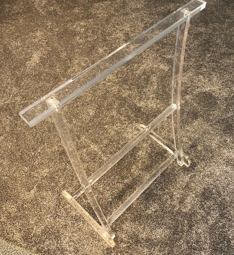 Hollywood Regency Lucite Towel Rack Signed Scheibe at 1stDibs | scheibe ...