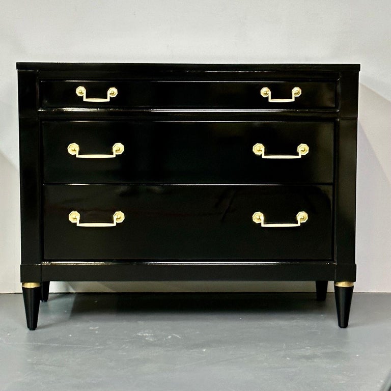 Hollywood Regency Maison Jansen Style Chests / Nightstand, Black ...