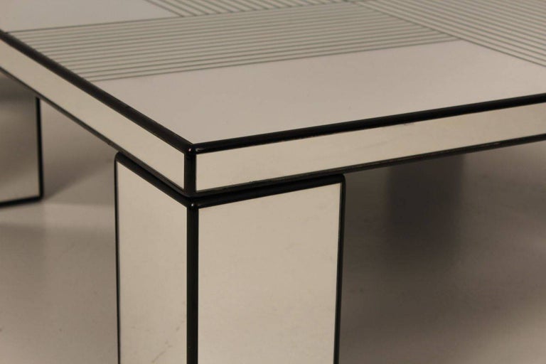 Hollywood Regency Mirror Coffee Table at 1stDibs