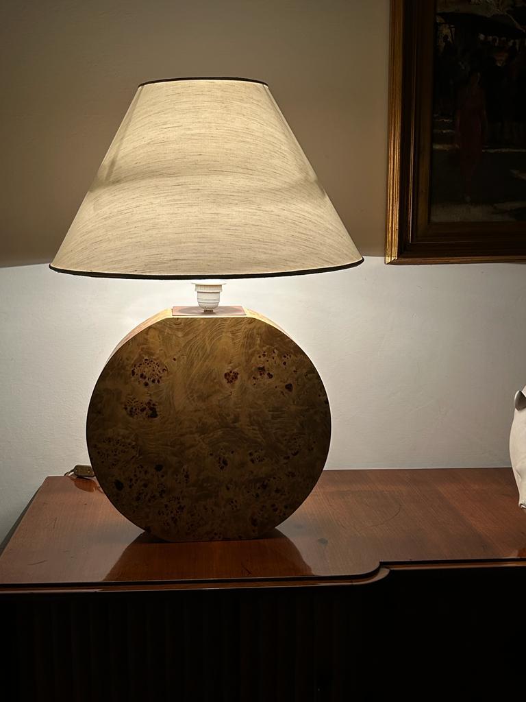 Hollywood Regency Monumental Briar / Burl Wood Table Lamp Base, Italy ...