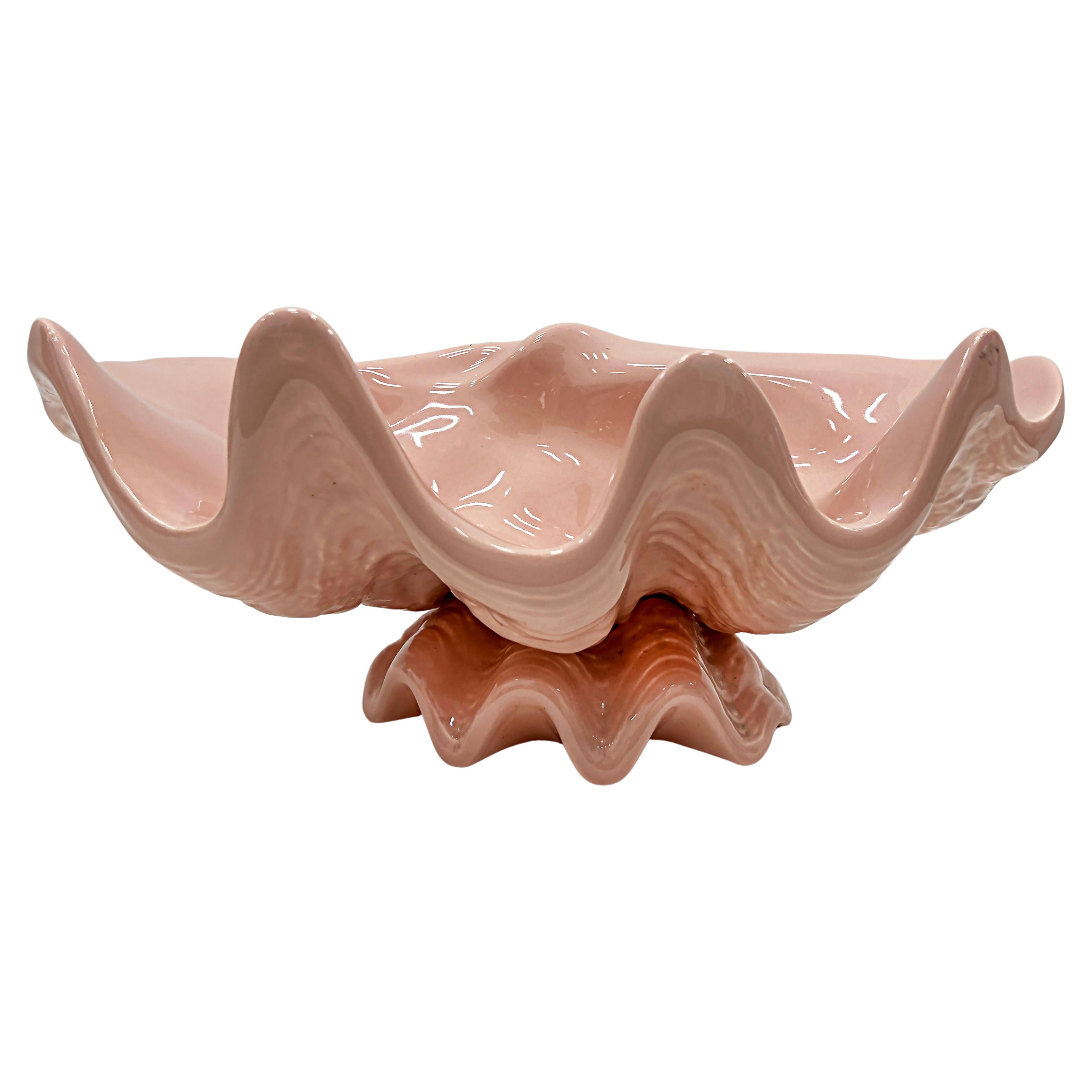Hollywood Regency Overscale Decorative Ceramic Clamshell For Sale at ...