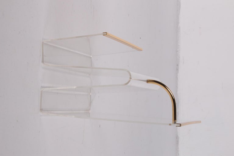 Hollywood Regency Plexiglass Warehouse Rack 1970s Italy For Sale at 1stDibs