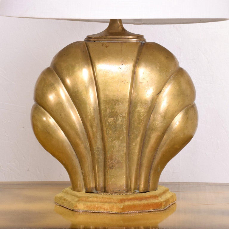 Hollywood Regency Sea Shell Table Lamp in Brass For Sale at 1stDibs ...