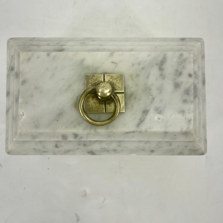 Hollywood Regency Solid Marble Door Stop with Brass Hard Ware For Sale ...
