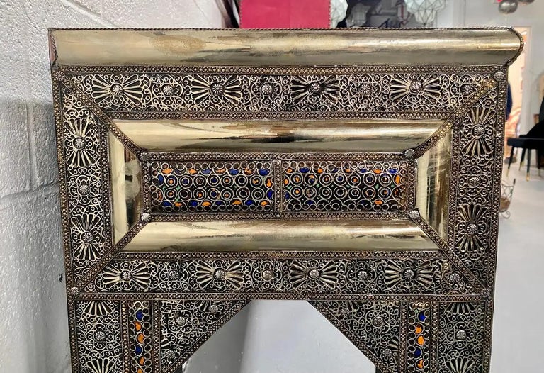 Hollywood Regency Style Silver Console, Desk or Table in Filigree ...
