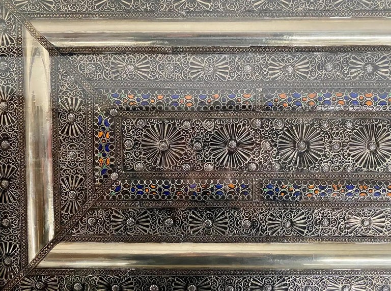 Hollywood Regency Style Silver Console, Desk or Table in Filigree ...