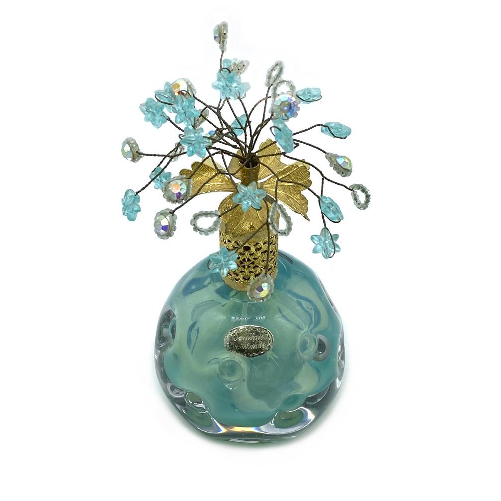 Hollywood Regency Style Opaline Veritable Perfume Bottle with Blooming ...