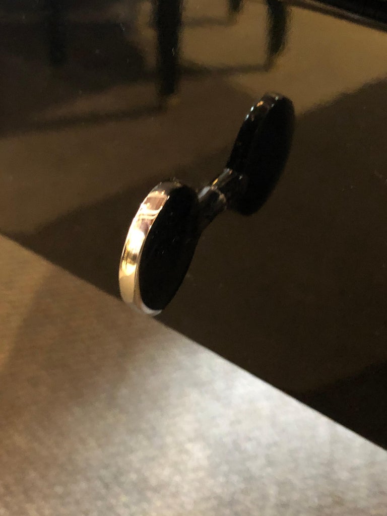 Hollywood Regency Style Ralph Lauren One Fifth Paris Ebony and Chrome ...