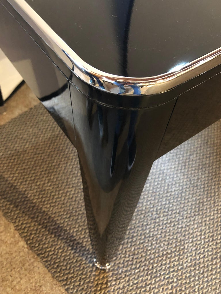 Hollywood Regency Style Ralph Lauren One Fifth Paris Ebony and Chrome ...