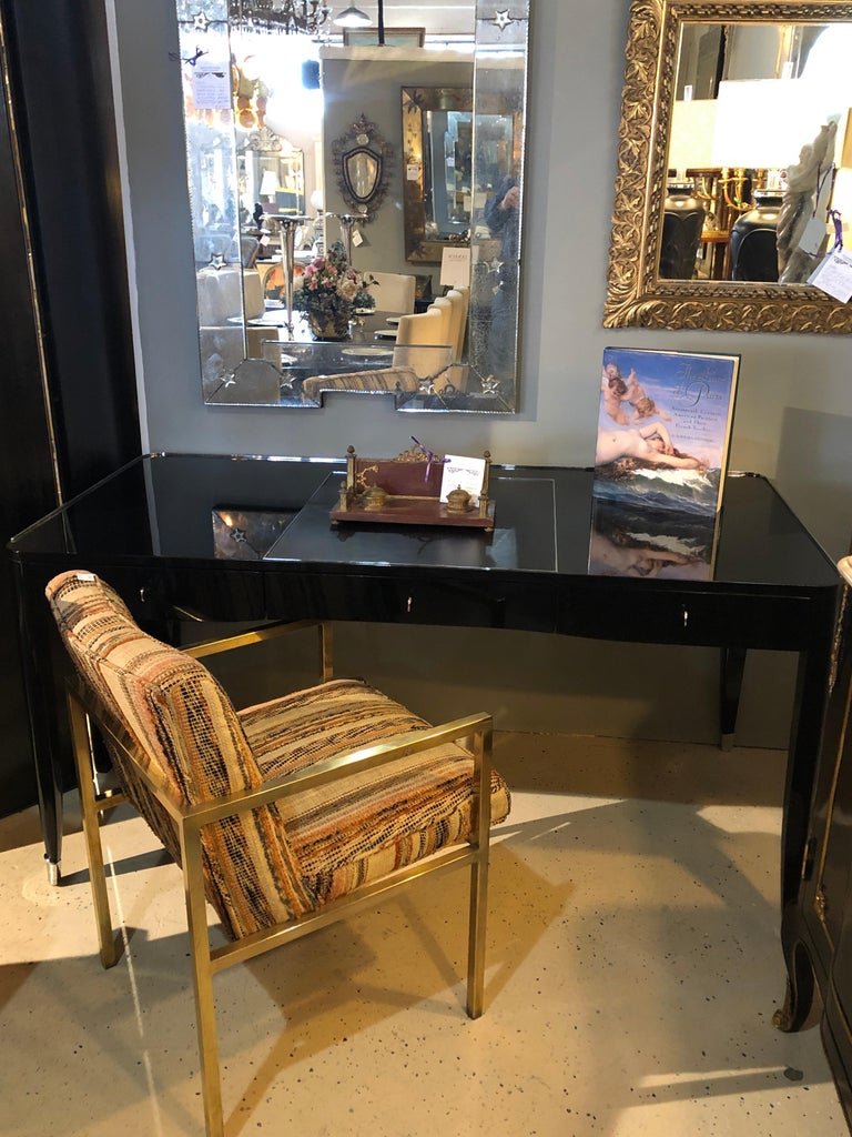 Hollywood Regency Style Ralph Lauren One Fifth Paris Ebony and Chrome ...