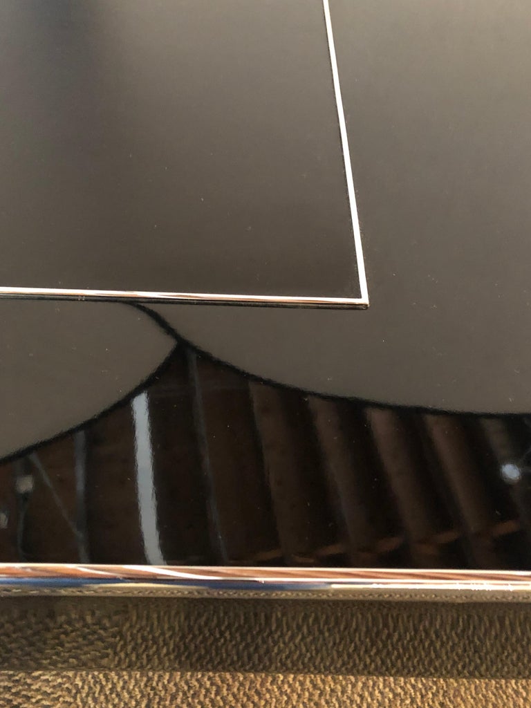 Hollywood Regency Style Ralph Lauren One Fifth Paris Ebony and Chrome ...