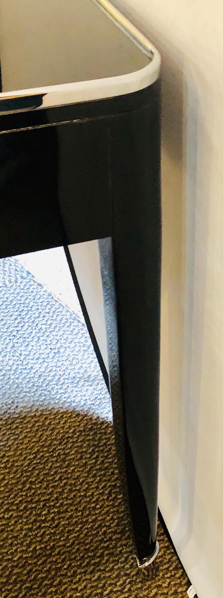 Hollywood Regency Style Ralph Lauren One Fifth Paris Ebony and Chrome ...