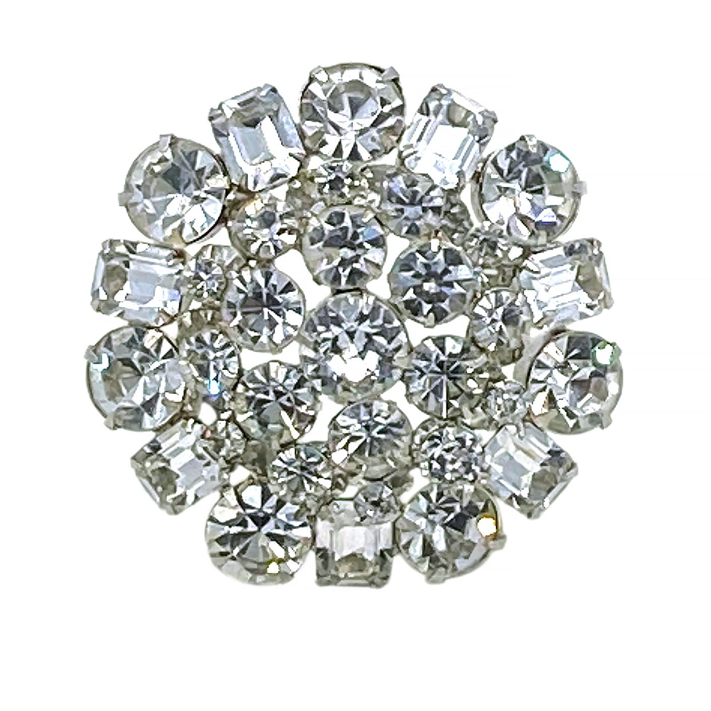 Hollywood Regency Style Rhinestone Brooch Perfect for Weddings For Sale ...