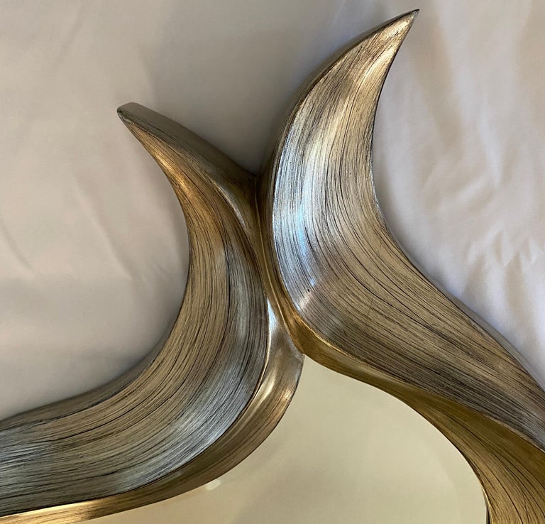 Hollywood Regency Style Silvered Mirror For Sale at 1stDibs