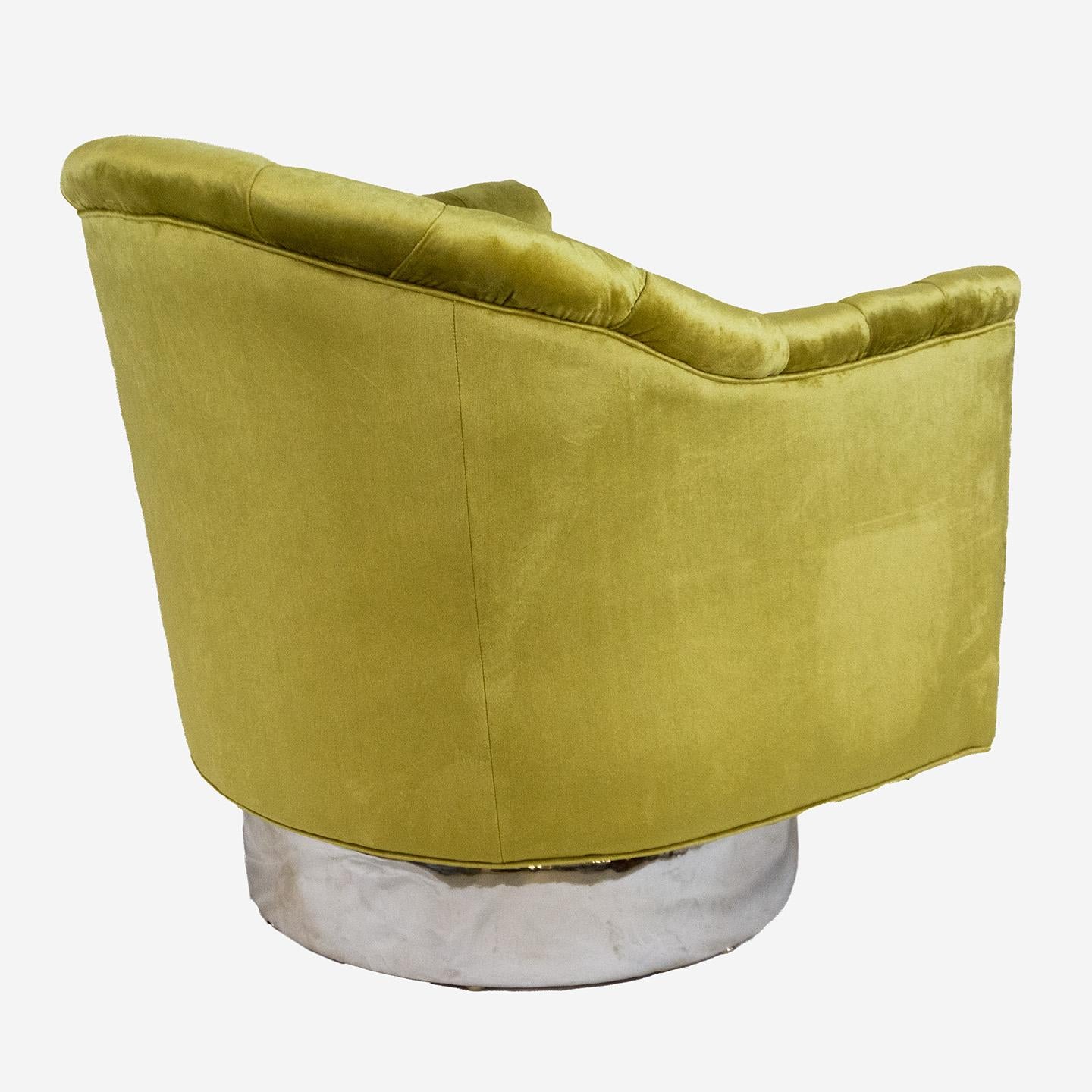 Hollywood Regency Style Swivel Tub Chair by Baker For Sale at 1stDibs
