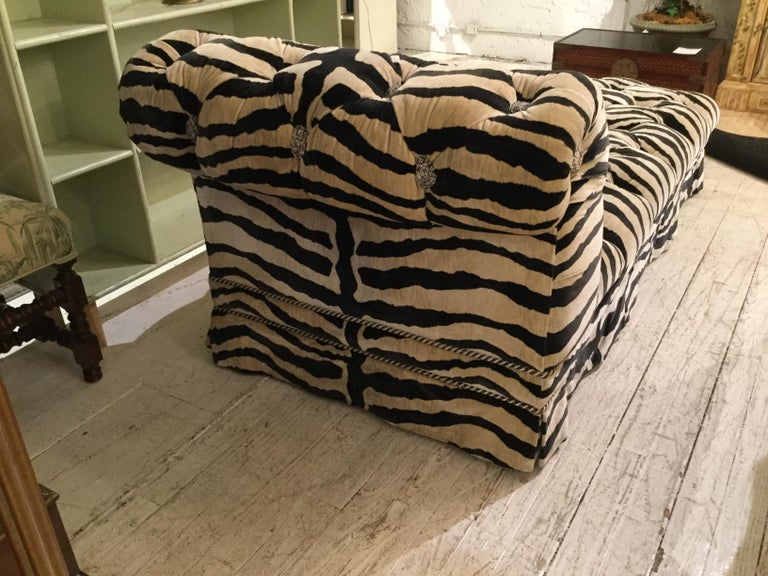 Hollywood Regency Style Zebra Print Velvet Chaise at 1stDibs | zebra ...
