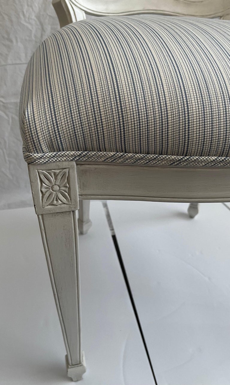 Hollywood Regency Tassel-Motif White Side Chair For Sale at 1stDibs