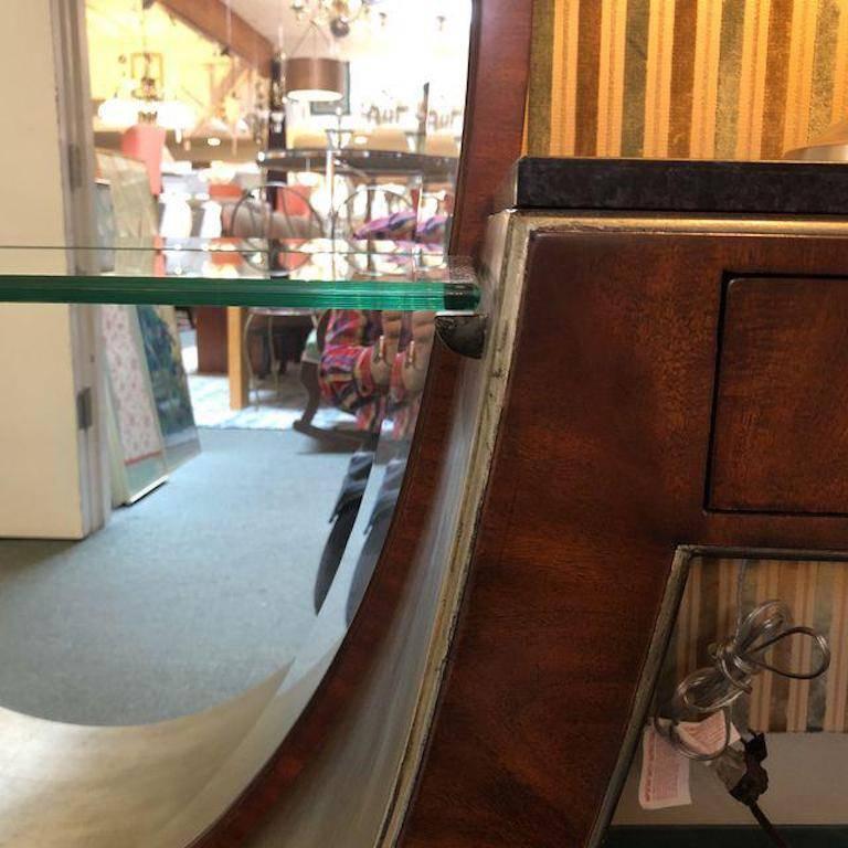 Hollywood Regency Thomasville Bogart Collection Mahogany Vanity at 1stDibs