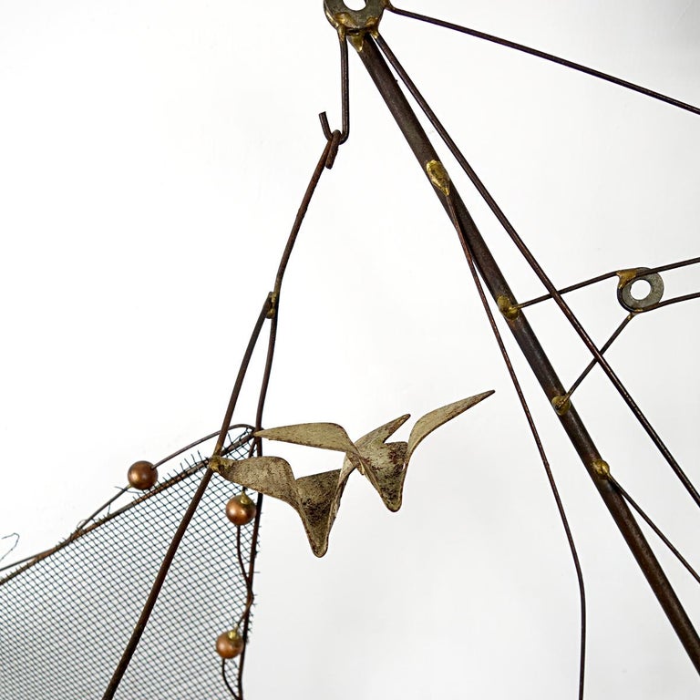 Hollywood Regency Extra Large Brass Fishing Boat " Maria " by Curtis ...