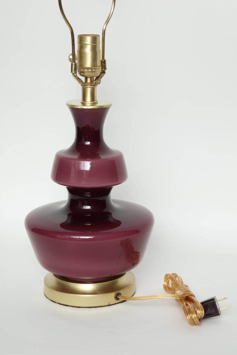 Holmegaard Raspberry Glass Lamps at 1stDibs