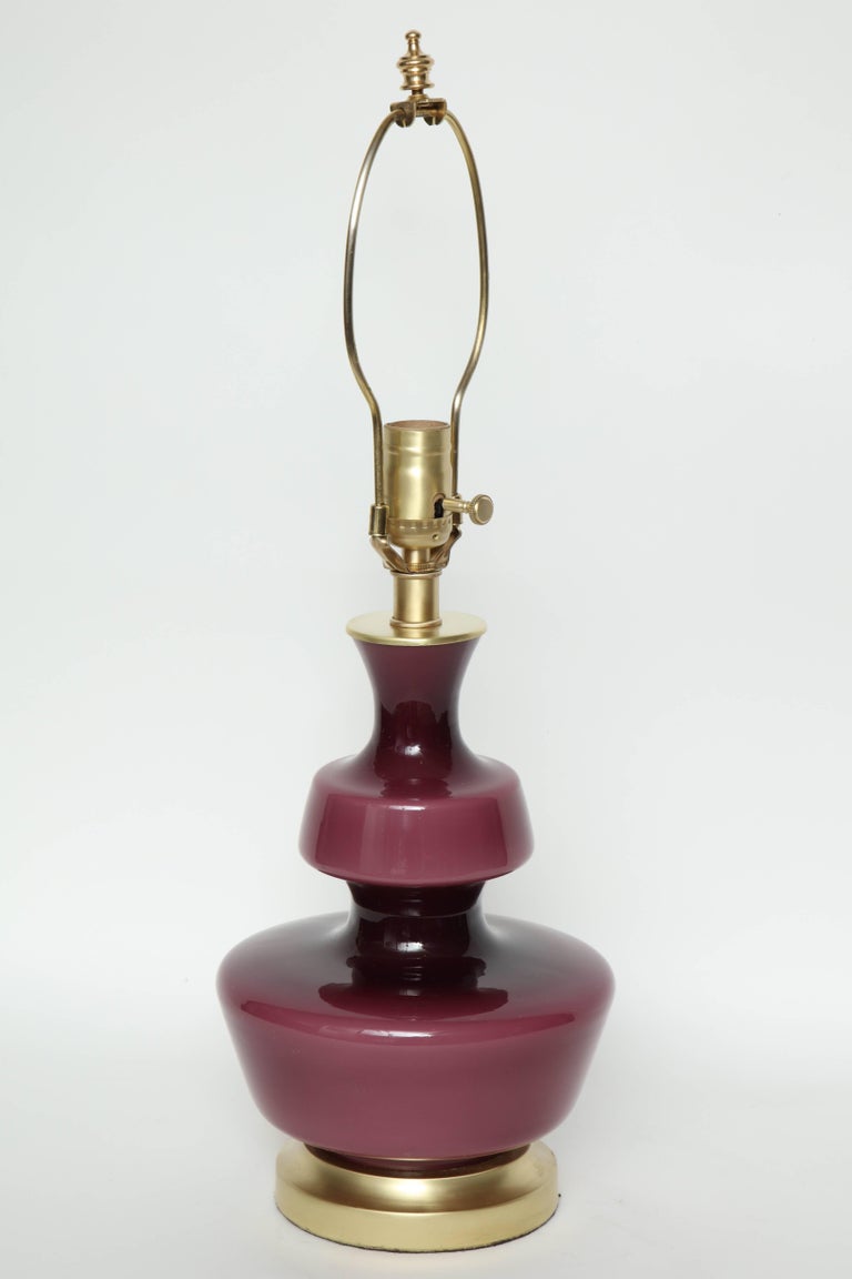 Holmegaard Raspberry Glass Lamps at 1stDibs