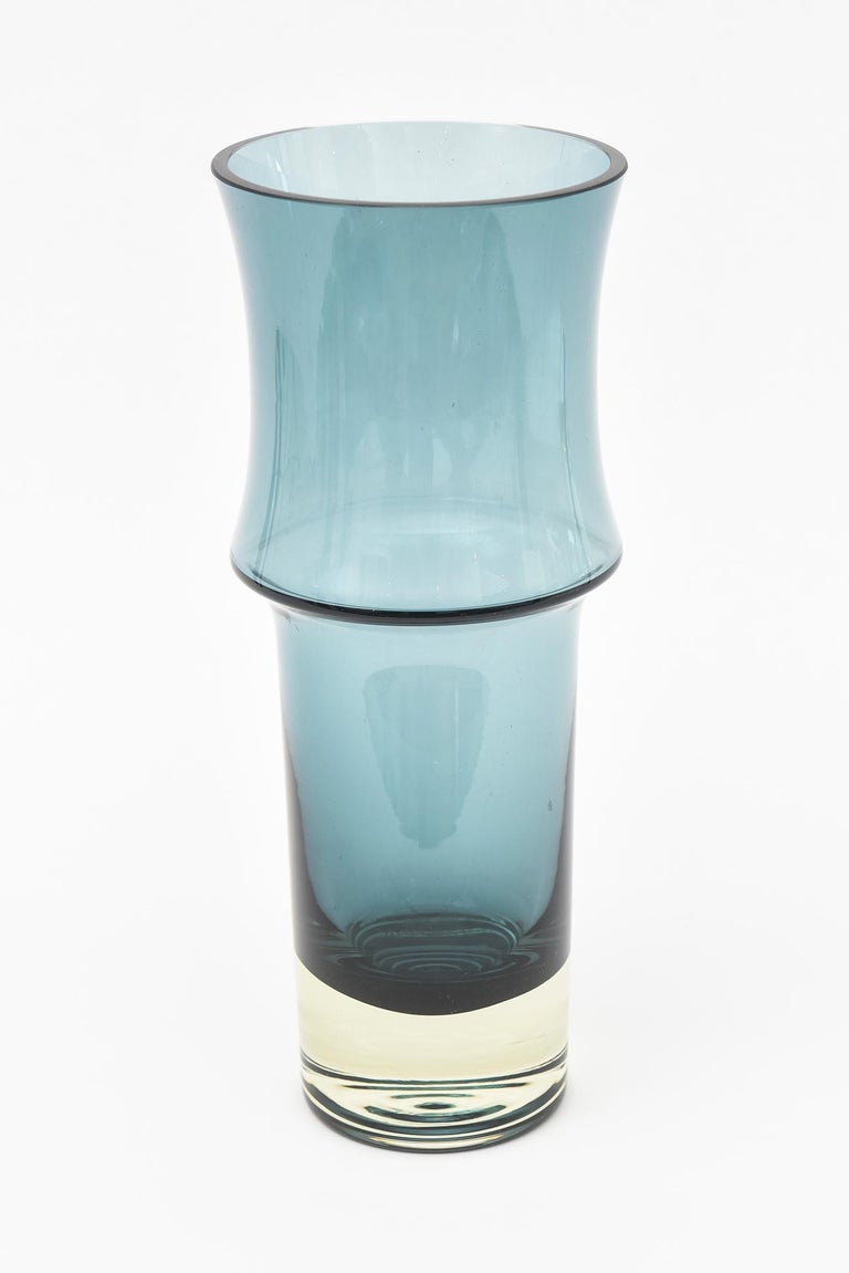 Holmegaard Teal Cornflower Blue Danish Mid Century Modern Glass ...