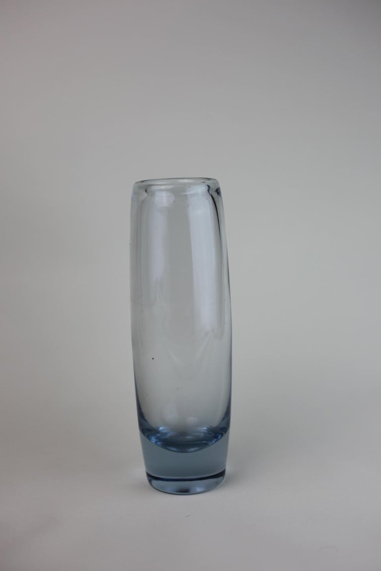 Mid-Century Modernist blue glass Vase by Per Lütken For Sale at 1stDibs