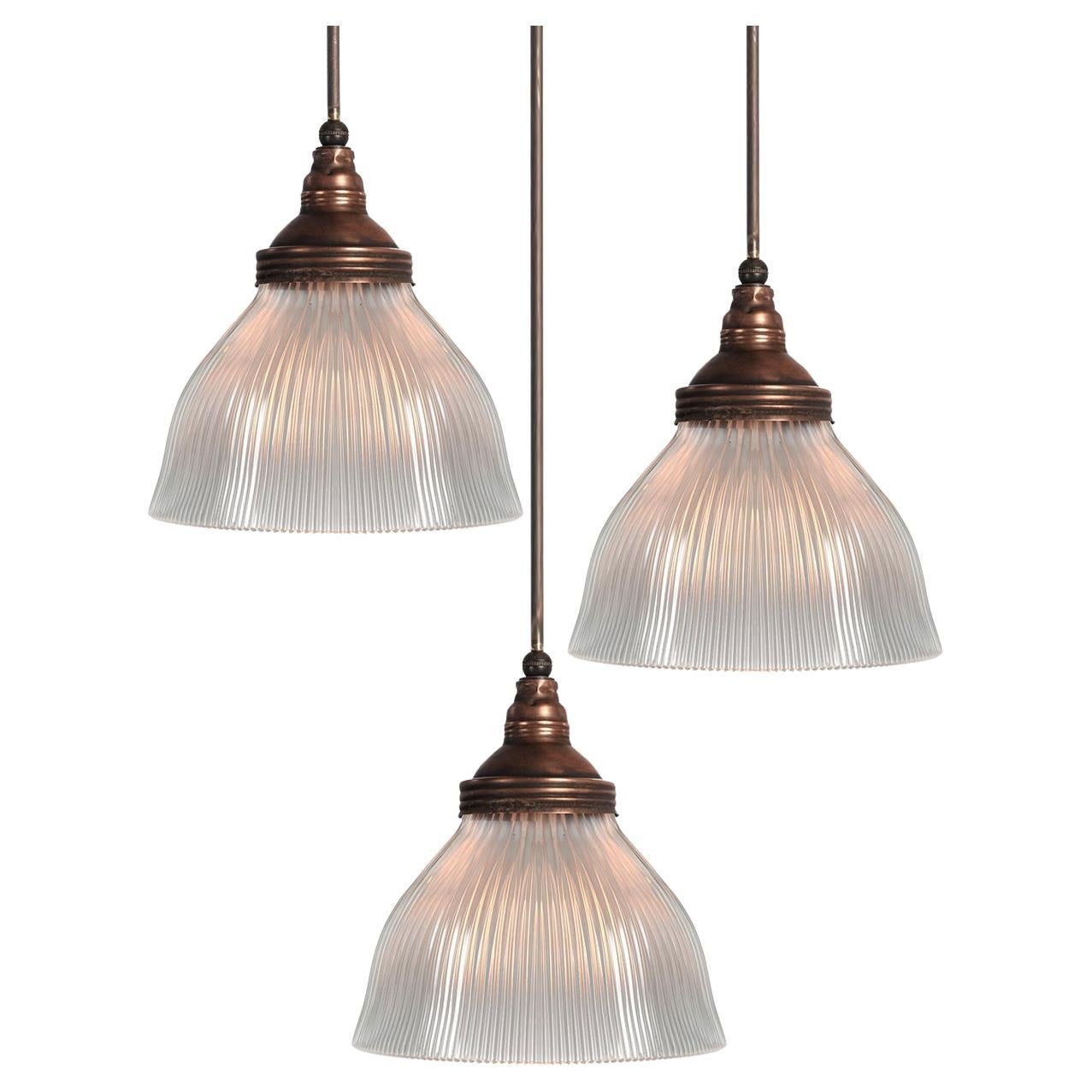 Fluted Clam Broth Bell Pendant For Sale at 1stDibs