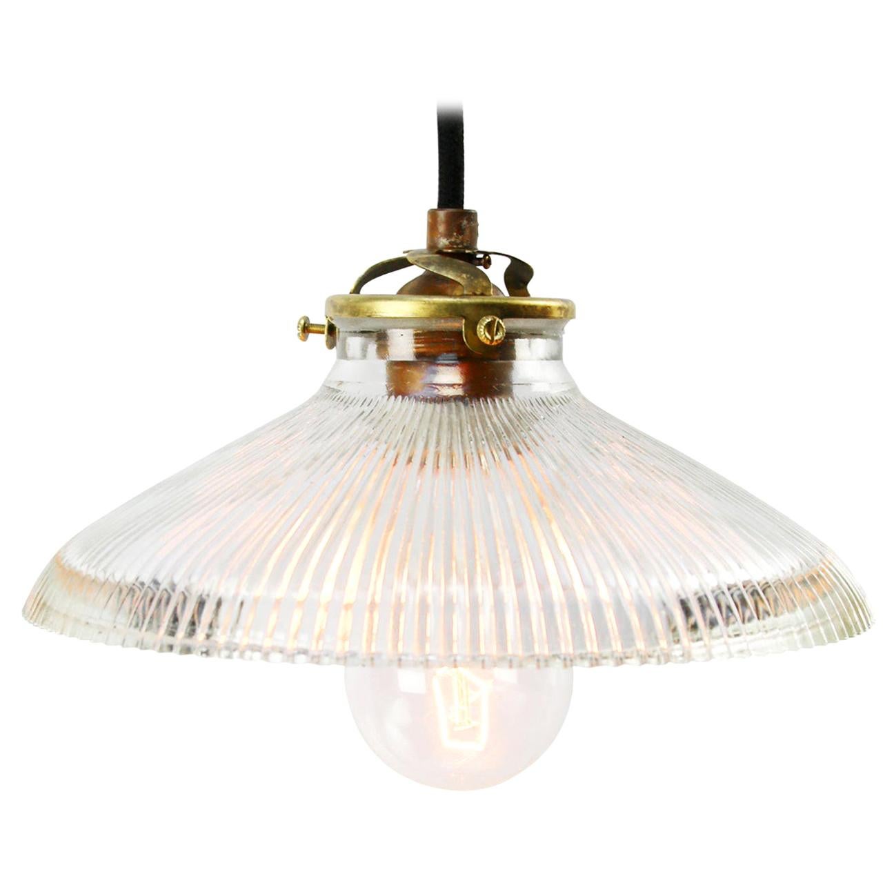 Vintage Holophane Hanging Double Light Fixture at 1stDibs