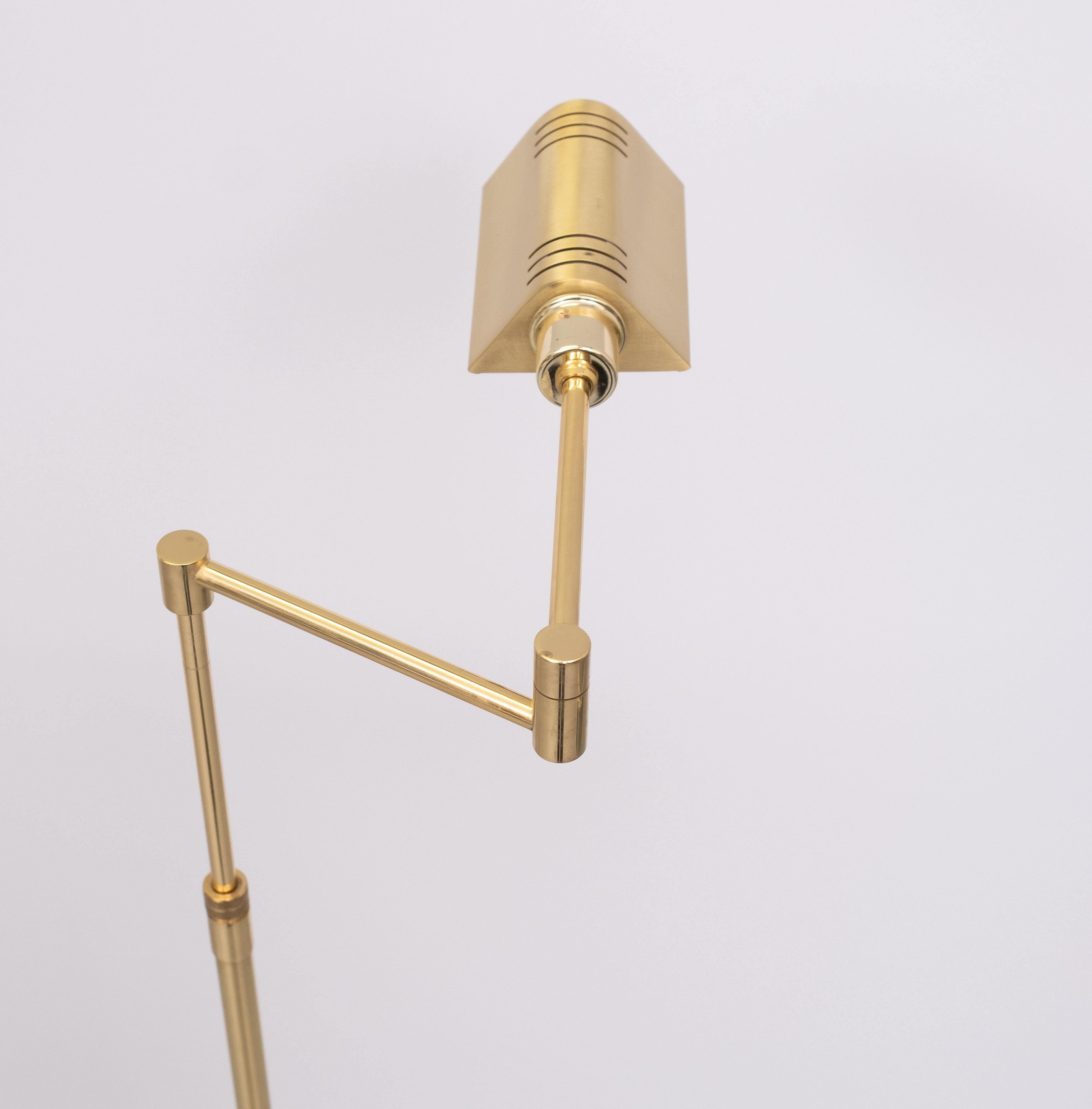 Holtkotter adjustable Brass Library Floor lamps 1980s Germany For Sale ...