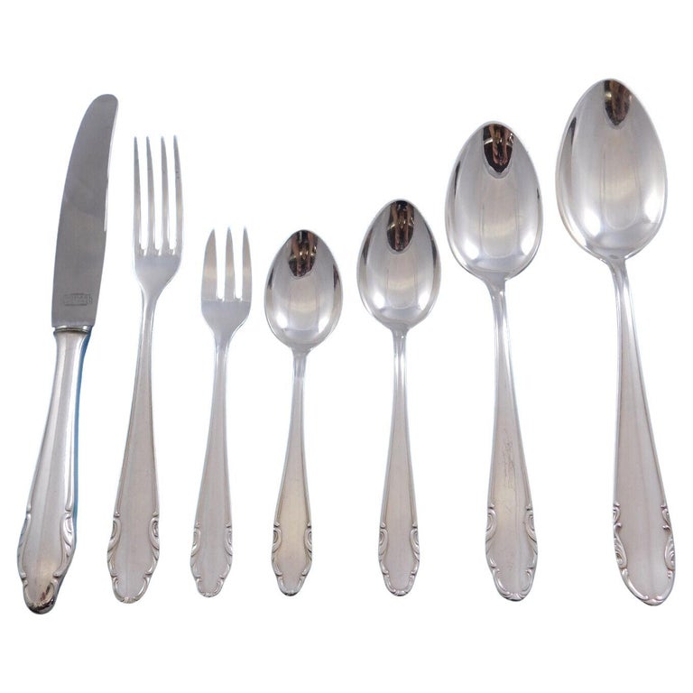 Homag 90 German Silverplated Flatware Set Vintage 66 Pieces For Sale at ...