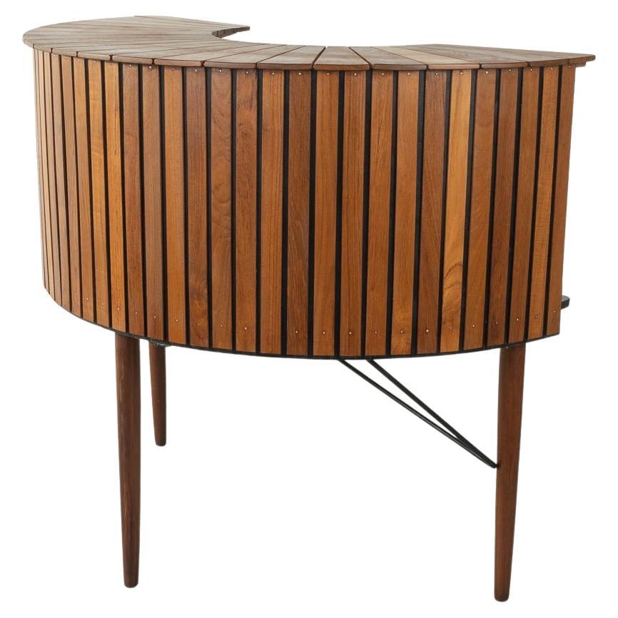 Vintage Teak Home Bar And Stools By Sika Møbler, Denmark, 1960s For ...