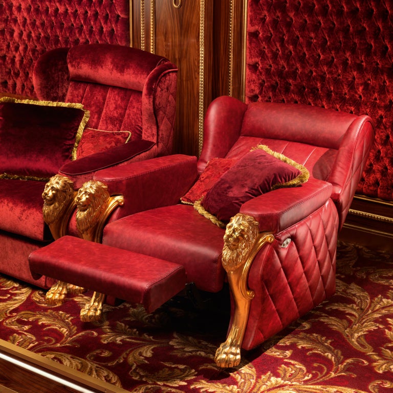 Home Cinema Walnut Side Box with Fridge by Modenese Gastone Luxury ...