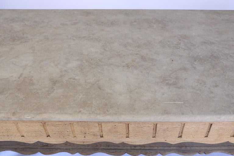 Honed Marble Top Butcher Table at 1stDibs